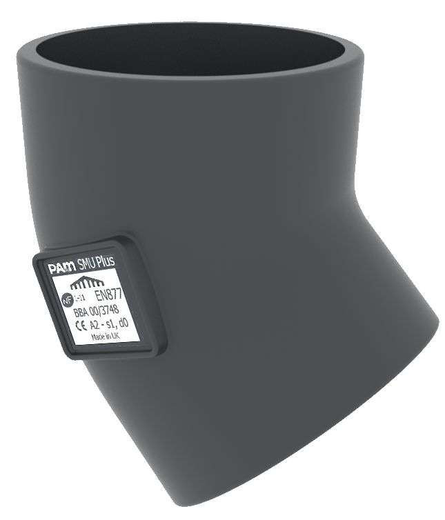 PAM - Coude SMU Plus 45° fonte diamètre nominal 125mm Réf. 155395 PAM ...