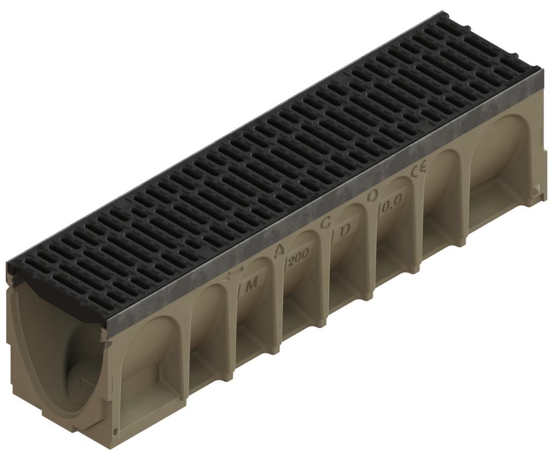 ACO - ACO DRAIN M200D 0.0 GR FONTE-PASS D400 100CM | POINT.P