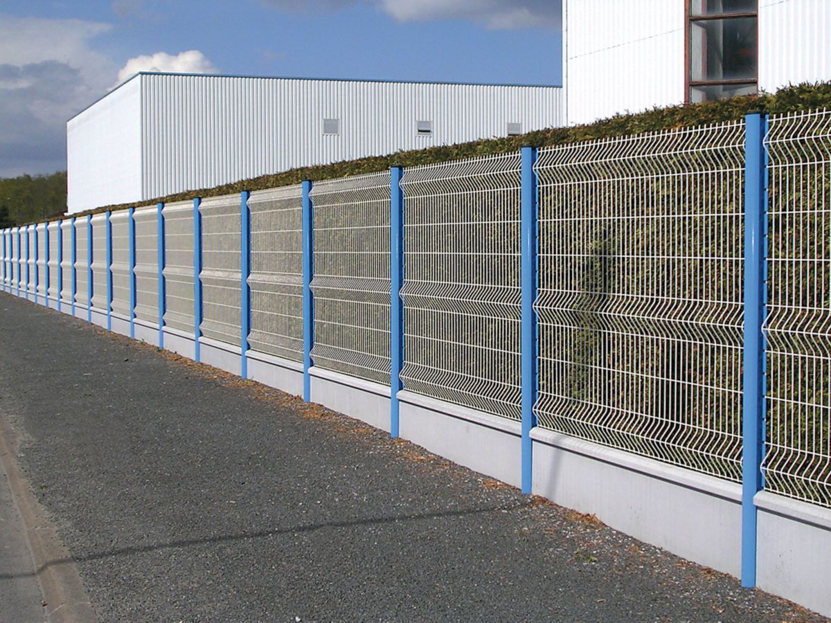 ROUSSEAU CLOTURES - Plaque de soubassement 1/2 chaperon gris Rousseau ...