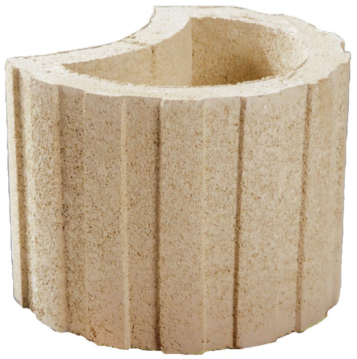 GGI - Bloc végétalisable béton Mini Taludecor crème diamètre 32x24cm ...