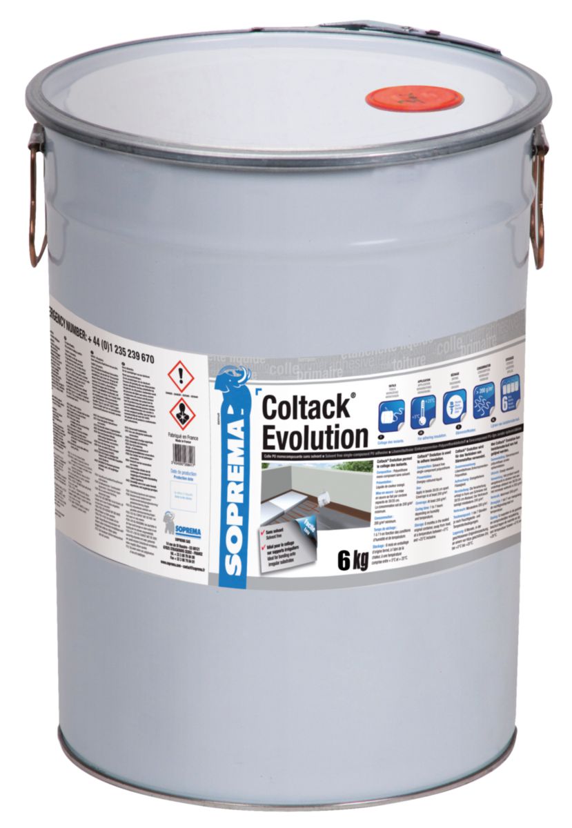 SOPREMA - Colle à froid Coltack à base de bitume seau de 6kg | POINT.P