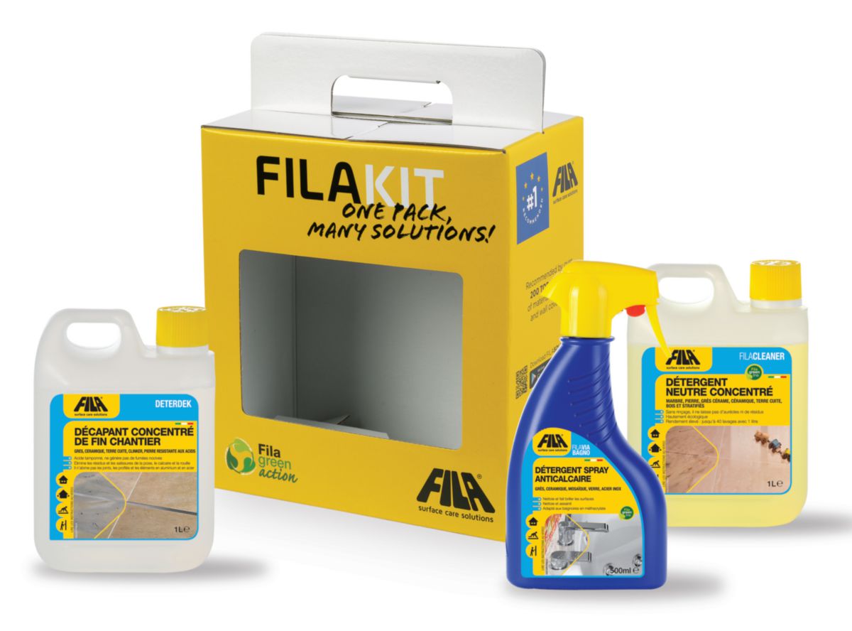 FILA INDUSTRIE - Kit Fila 1 Deterdek 1L + Fila Cleaner 1L + Fila Via ...