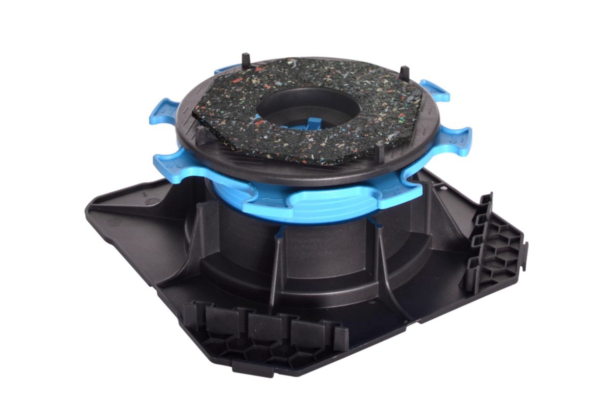 JOUPLAST - Plot Cleman standard pour dalle de terrasse - noir/bleu - H ...