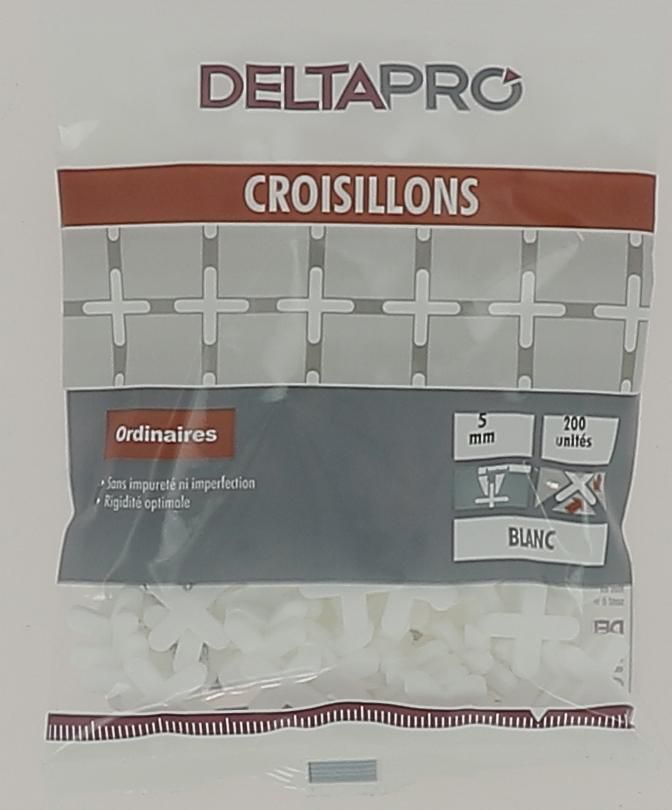 DELTAPRO - Croisillons ordinaires pleins d'écartement 5mm blanc ...