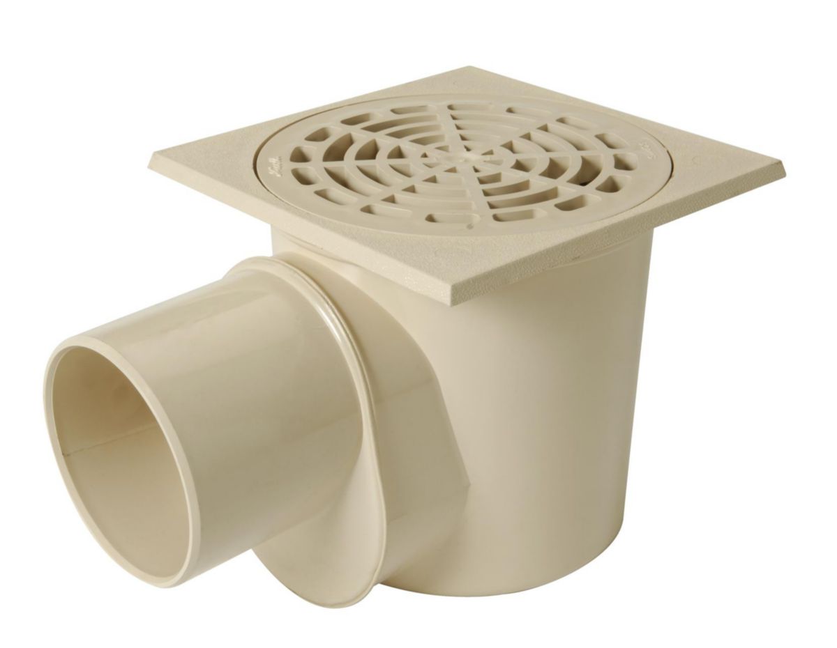 NICOLL - Siphon de cour PVC à panier sable Nicoll 200x200 mm - Ø sortie ...