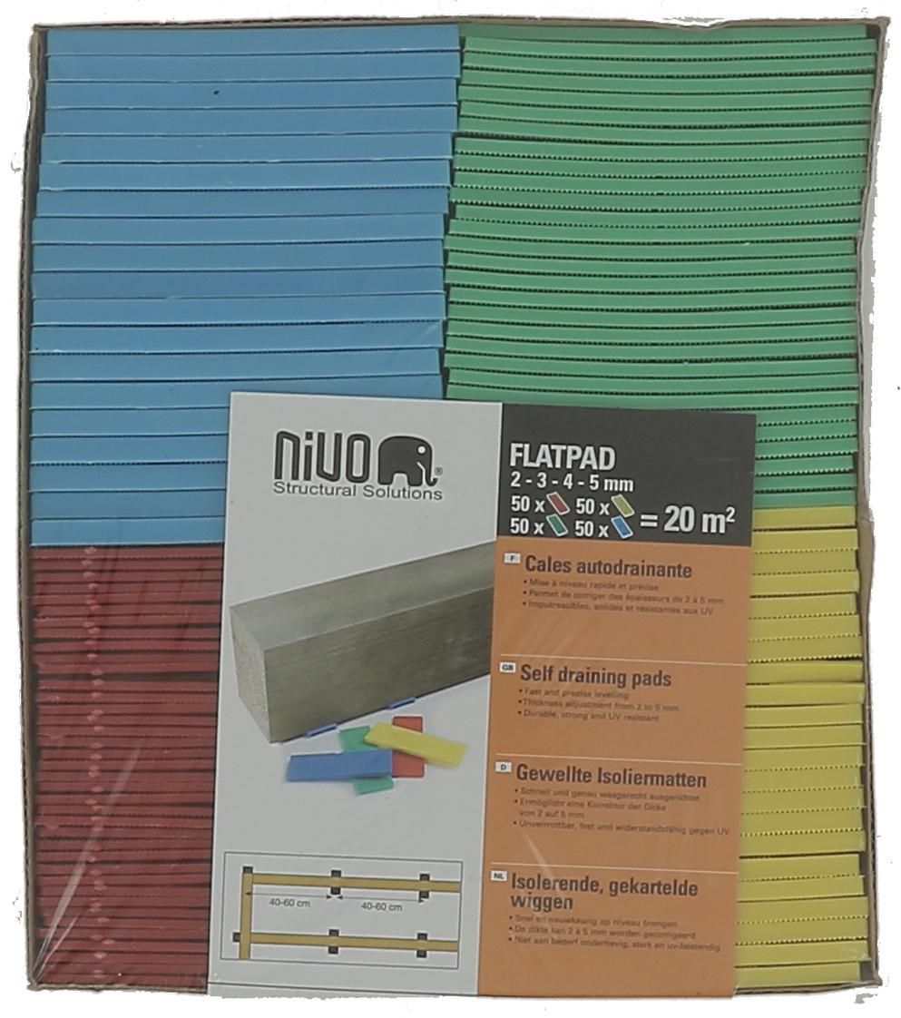 COBRA FASTENER - Cale PVC autodrainante Flatpad sac de 200 pièces mix ...