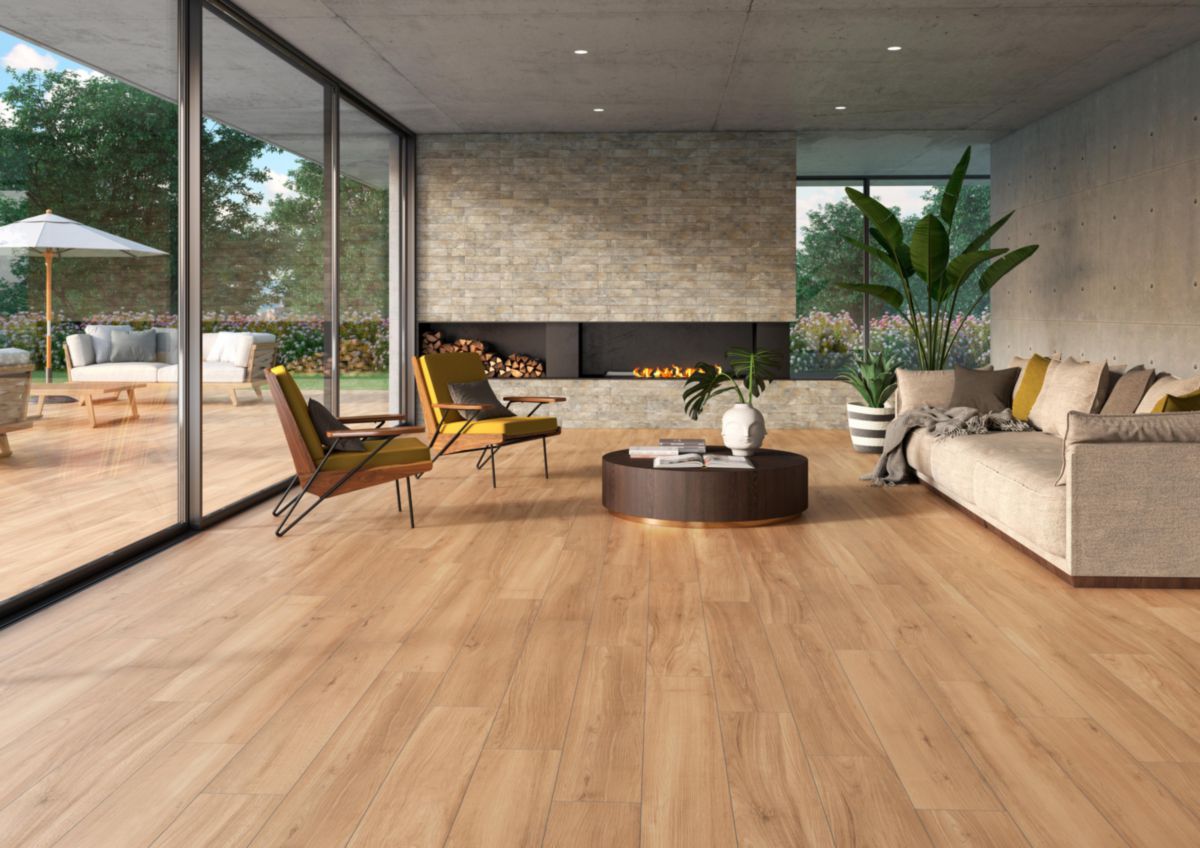 CINCA - Grès cérame émaillé Cinca Chalet ambre rectifié 20 x 120 cm 8765 | POINT.P