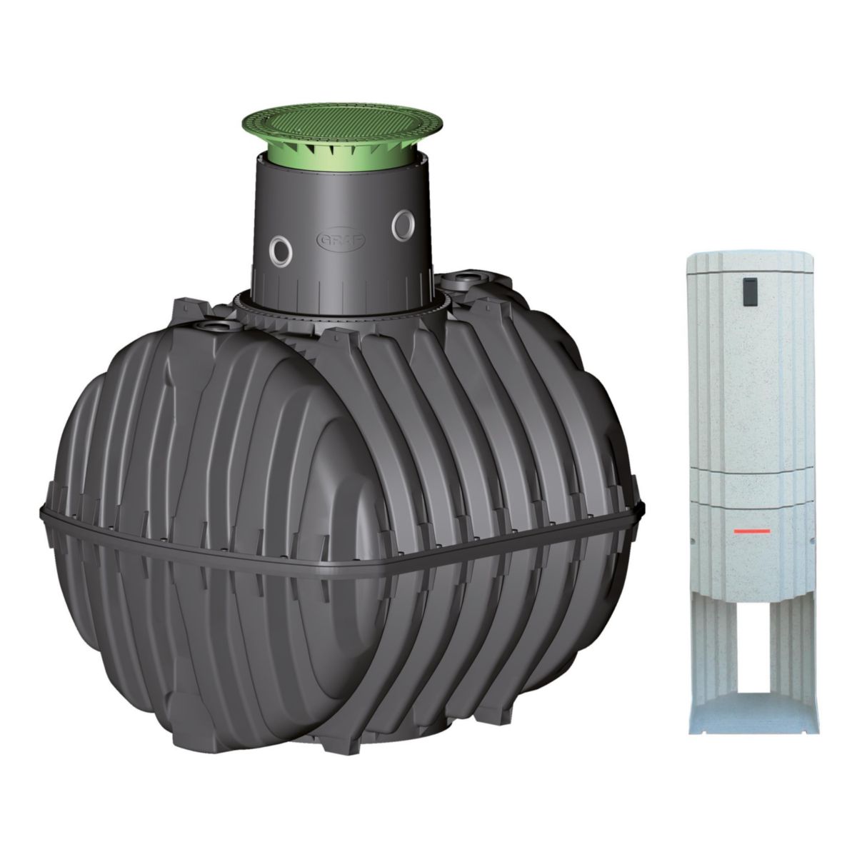 GRAF - Micro-station d'épuration easyone - avec maxi dôme pour passage ...