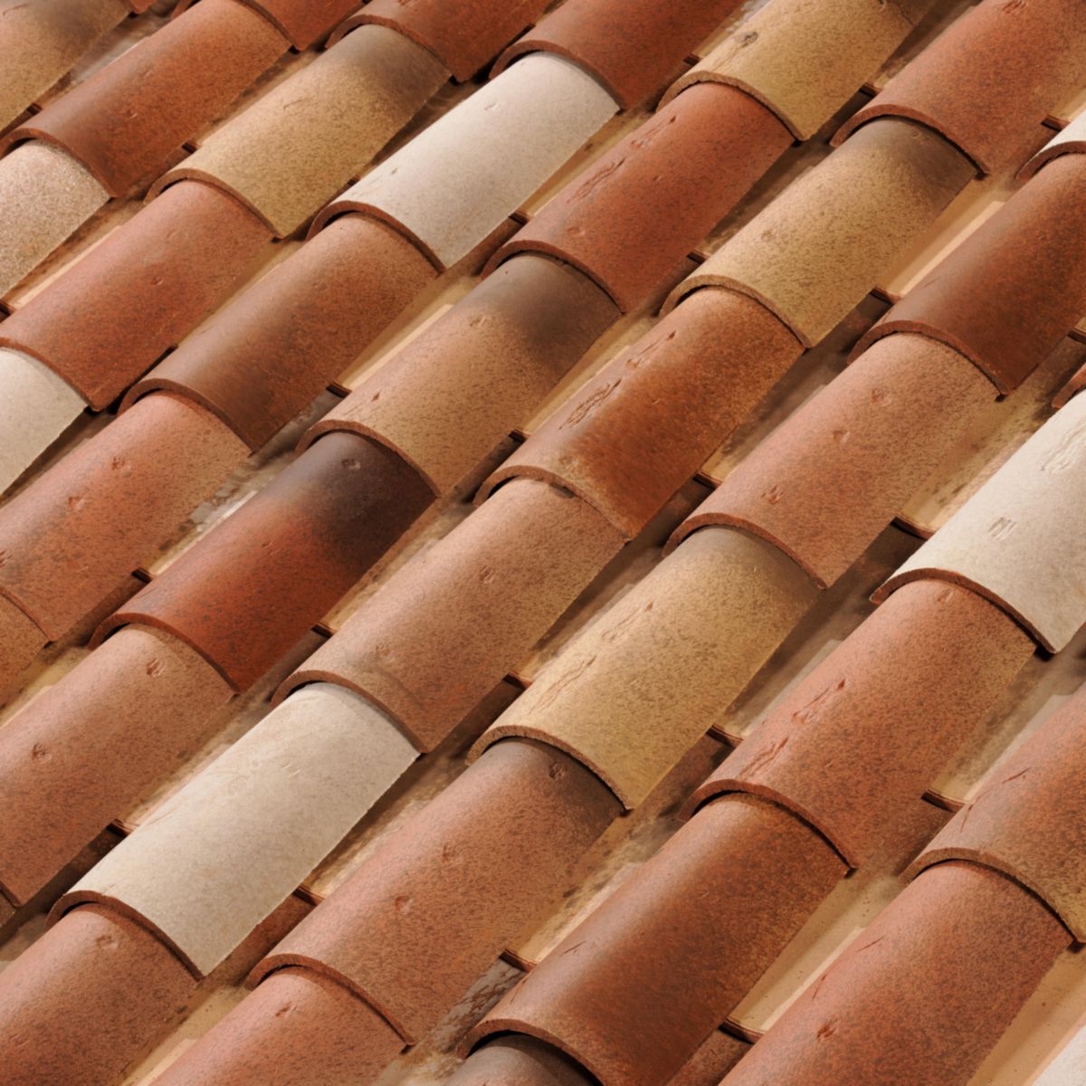 TERREAL - Tuile Canal terre cuite languedocienne 1CVP Panaché foncé Réf ...