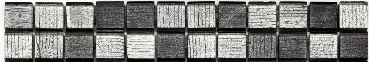 BARWOLF - Listel mosaïque pâte de verre Fineline - silver black mix ...