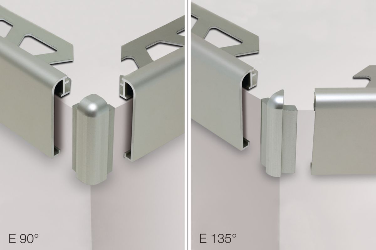 SCHLUTER SYSTEMS - Profilé d'angle rentrant 90° Rondec-Step ACGB - H ...