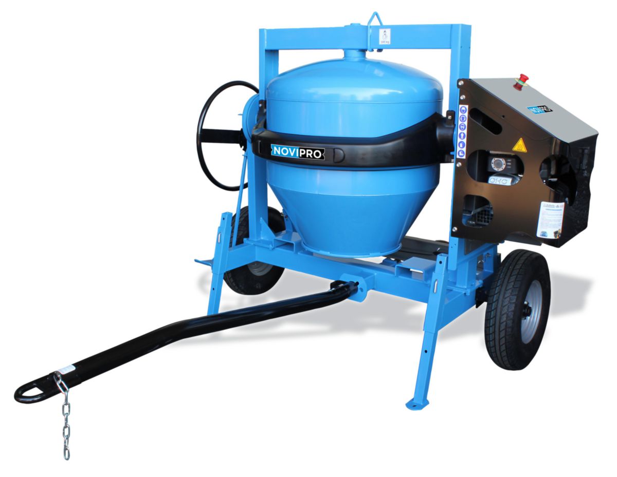 NOVIPRO - Bétonnière électrique NP 350 - 2 CV/1500 W - cuve 340 l ...