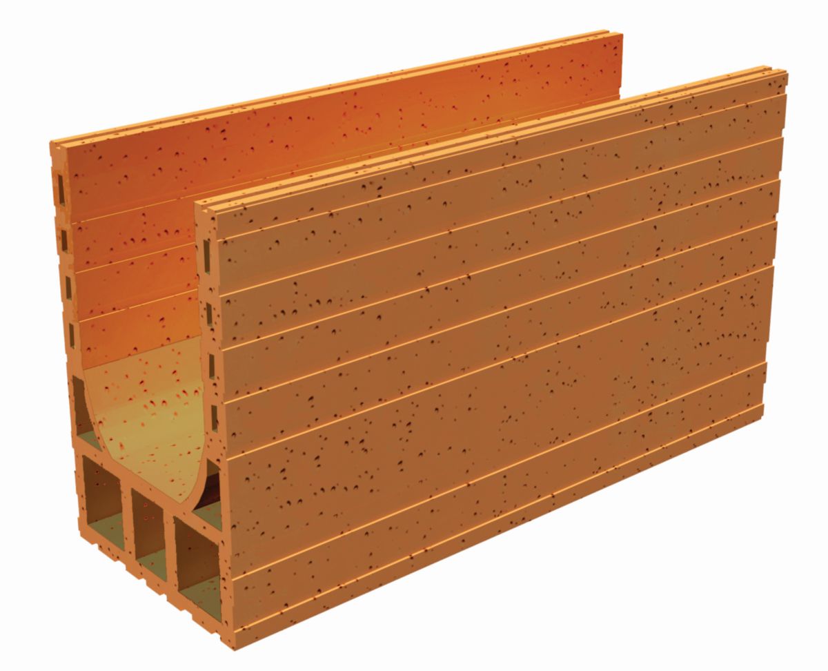 POROTHERM - Linteau de chaînage pour brique terre cuite GF R20 ...