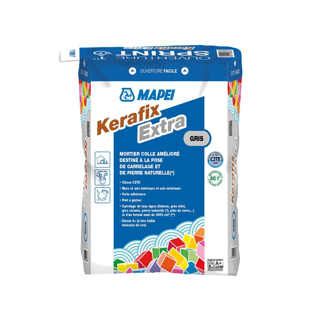 MAPEI - Mortier-colle amélioré Kerafix Extra - gris - sac de 25 kg | POINT.P