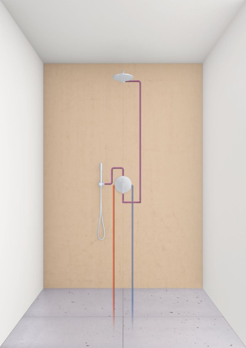 GROHE - Bras de douche 286 mm Rainshower Chromé 28576000 | POINT.P