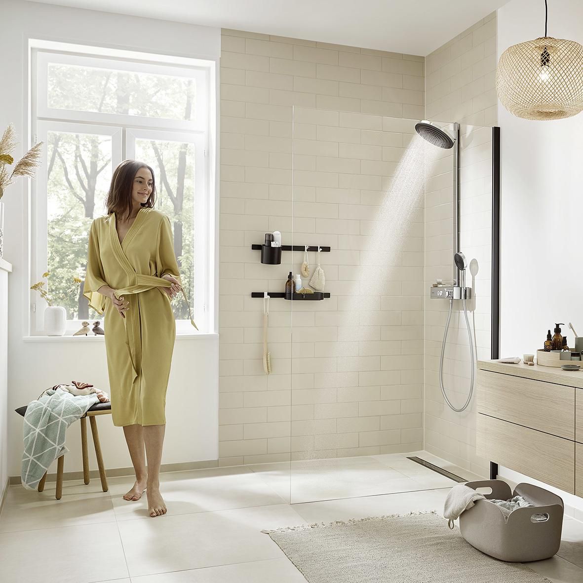 HANSGROHE - Colonne de douche Pulsify S 260 2jets EcoSmart 9l/min avec mitigeur thermostatique ...