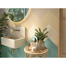 BARWOLF - Carrelage mural faïence California - ref KE-23013 - soft ocre - 6,1x25 cm | POINT.P