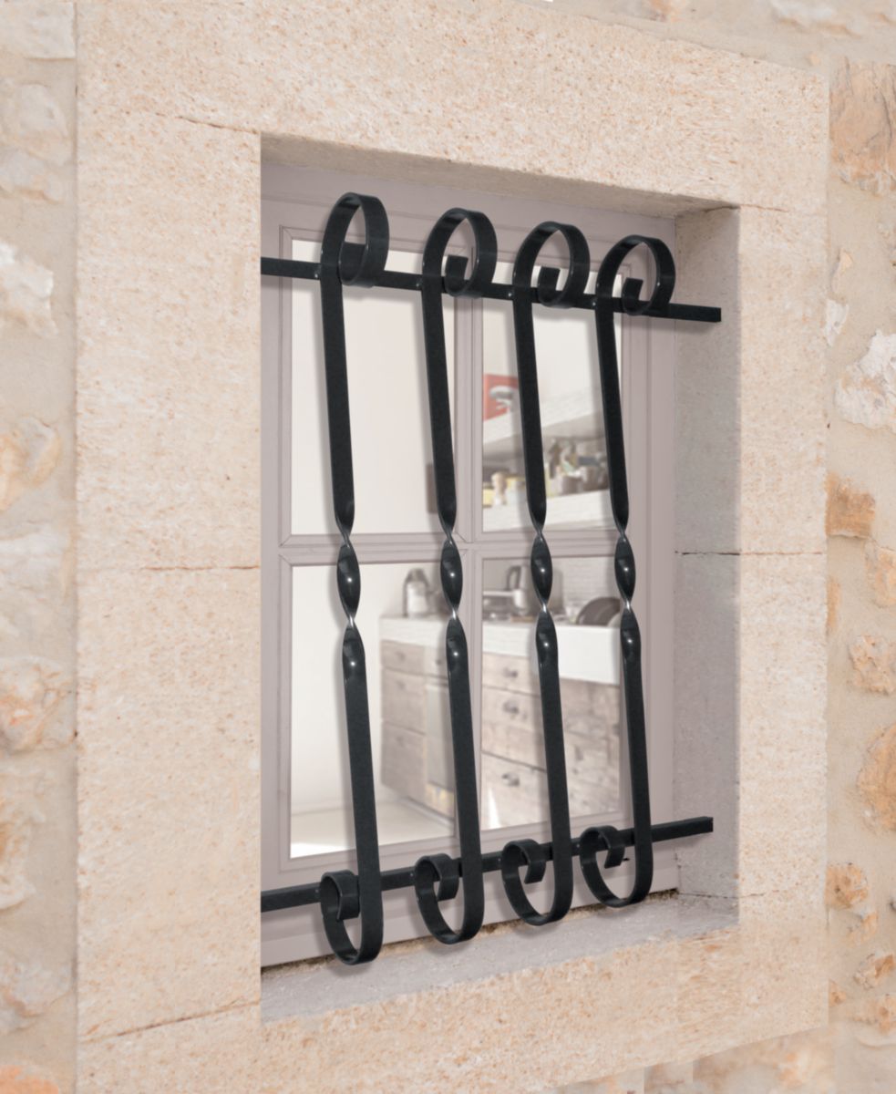 LAHFER - Grille de défense Volute antirouille 75x60cm Réf. GV75/60 ...