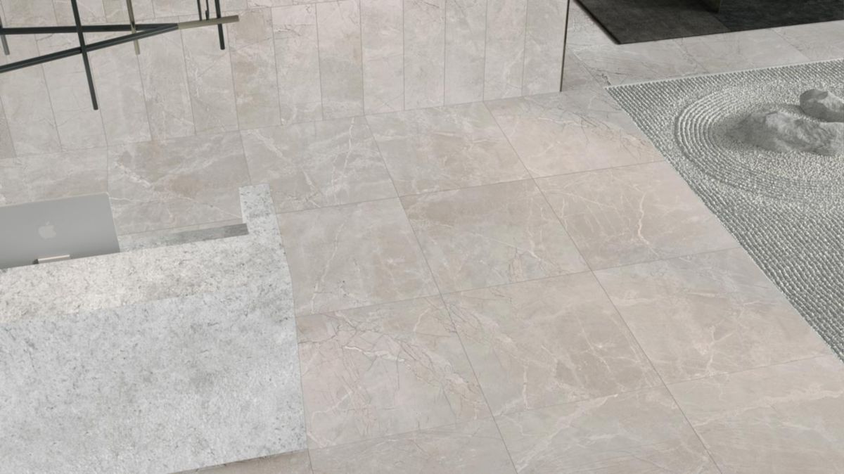 GRESPOR - Plinthe grès cérame Breccia - gold mat - 9,5x59,7 cm | POINT.P