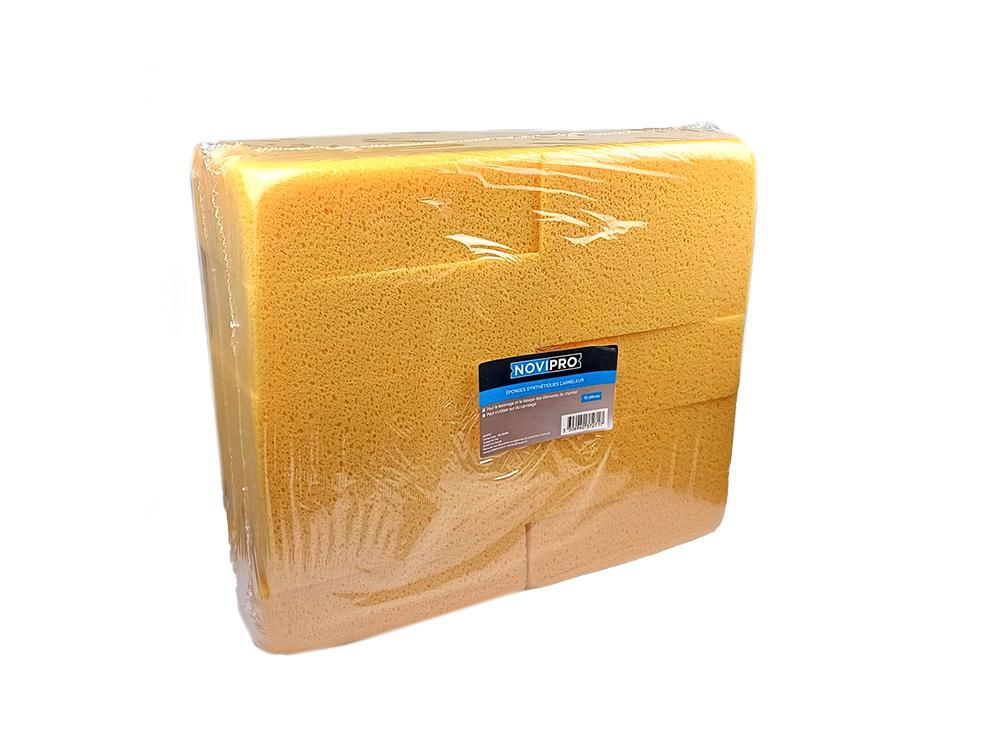 NOVIPRO - Éponge mousse synthétique - 18x12x6 cm - boîte de 10 pcs ...