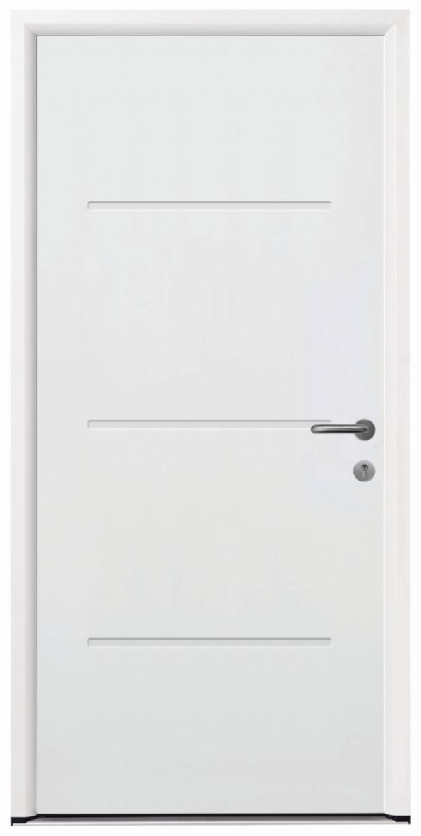 TUBAUTO - Porte d'entrée métal Europro motif 515 RAL 9016 l 900 x h ...