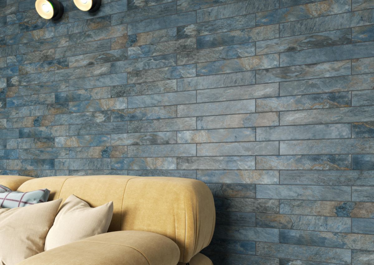 CINCA - Grès cérame émaillé Cinca Slate bleu antidérapant R11 C 60 x 60 ...