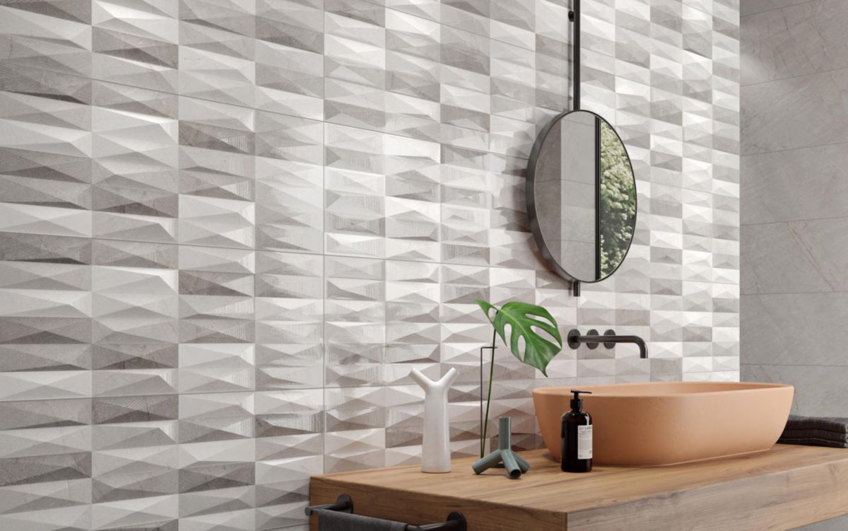 COLORKER - Carrelage mural faïence Sky - Mitchell mix - 31,6x100 cm ...