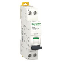 SCHNEIDER ELECTRIC - Disjoncteur modulaire Acti9 iDT40N - 1P+N D - 16 A - 6000 A / 10 kA | POINT.P