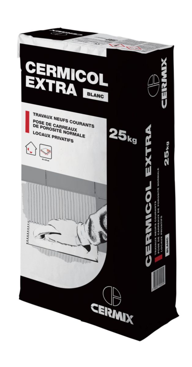 CERMIX - Mortier colle Cermicol extra blanc sac de 25kg 0000002001 | Point.P