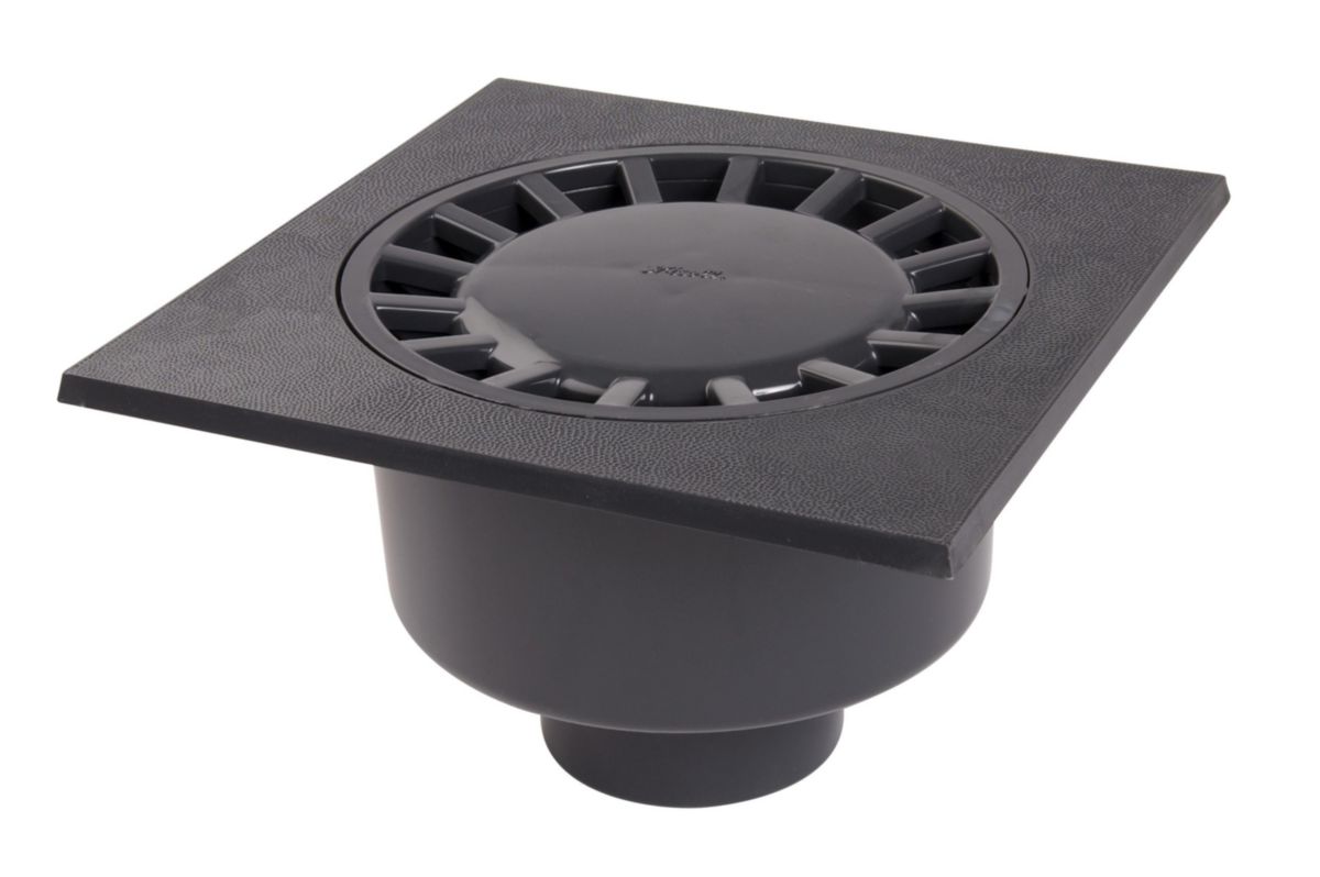 NICOLL - Siphon de cour à sortie verticale SC1110 - PVC gris foncé ...