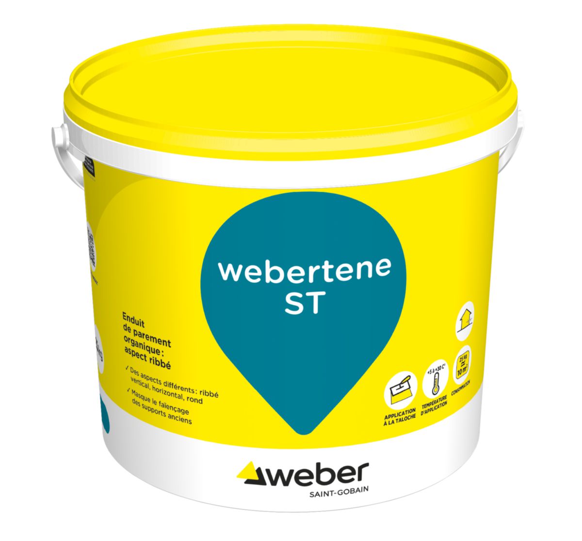 WEBER - Enduit organique de parement pour façade neuve aspect ribbé ...