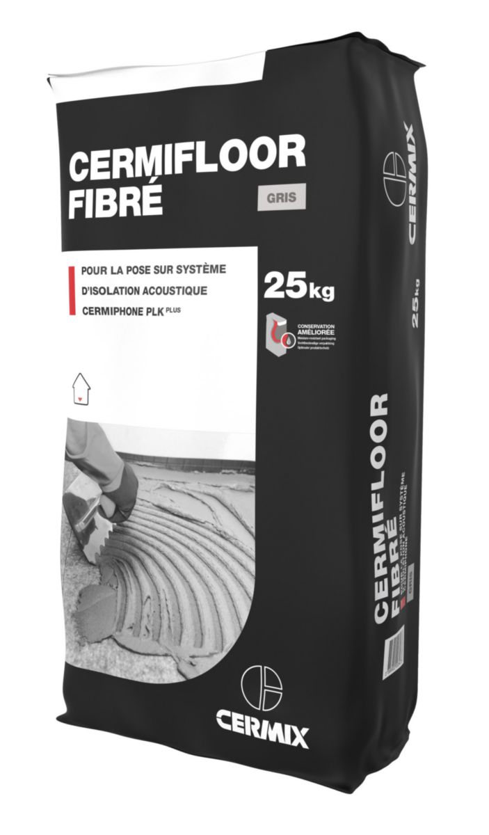 CERMIX - Mortier-colle Cermiflor Fibre - sac de 25 kg