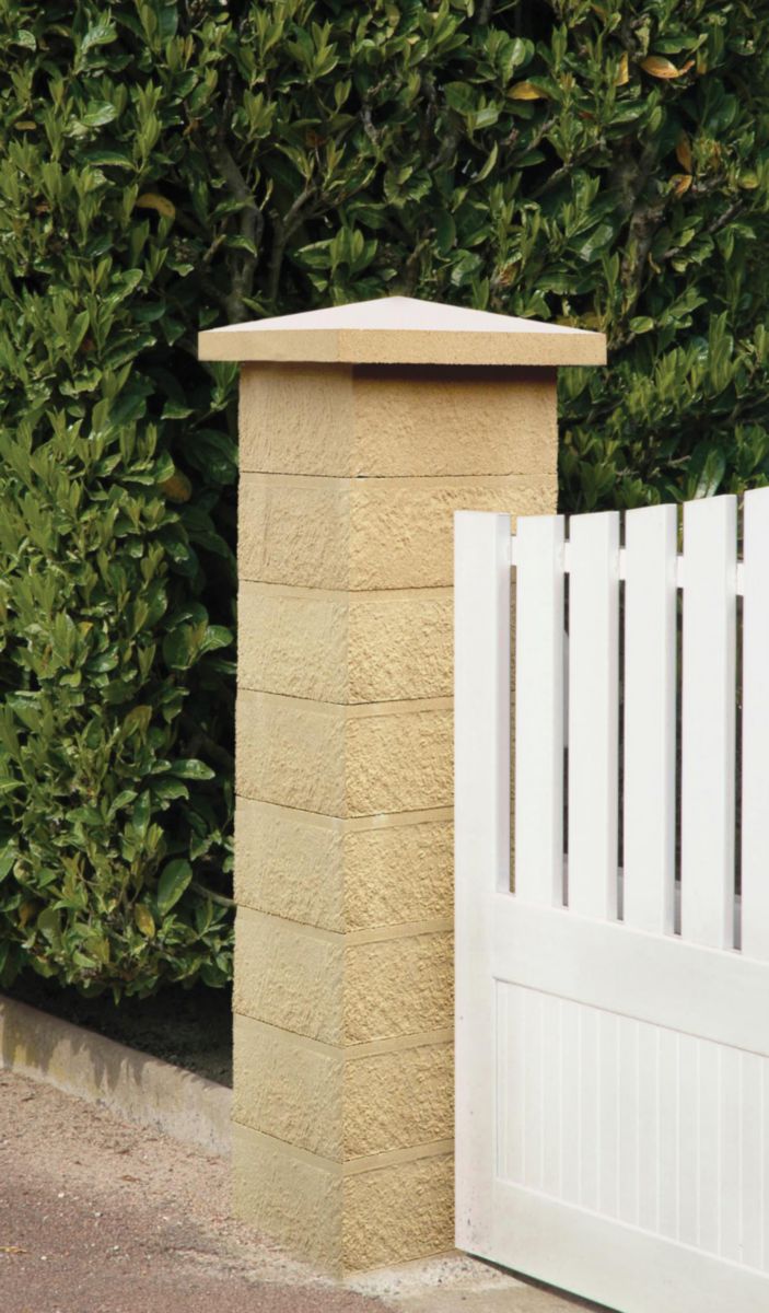 WESER - Élément de pilier Référence - ton pierre - 29x29x16,7 cm | POINT.P