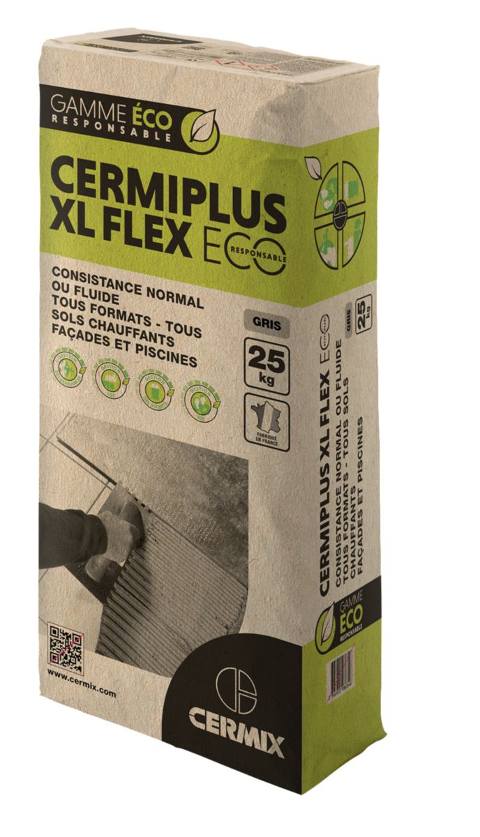 CERMIX - Mortier-colle Cermiplus XL Flex Eco - sac de 25 kg | POINT.P
