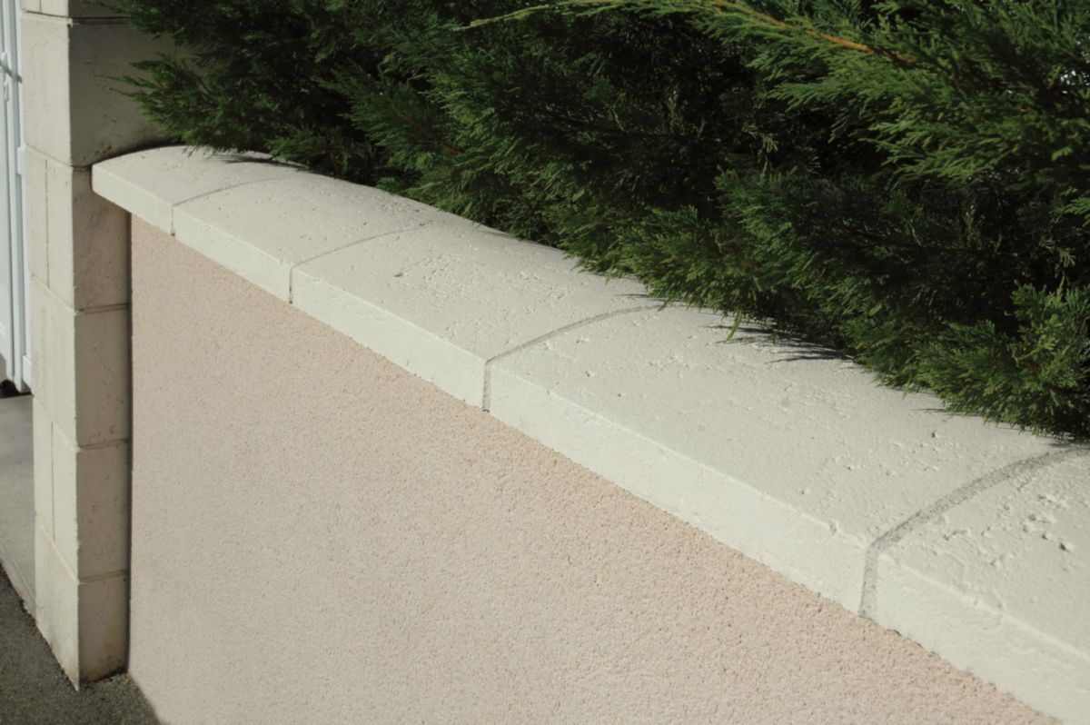 WESER - Chaperon de mur Vieille Pierre arrondi - ton crème - 49x33x5/8 ...