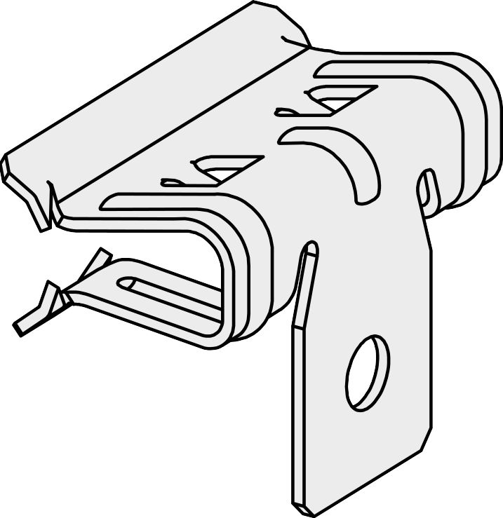 EUROCOUSTIC - Clip-support horizontal hauteur 20mm pour plat de 11 à 15 ...