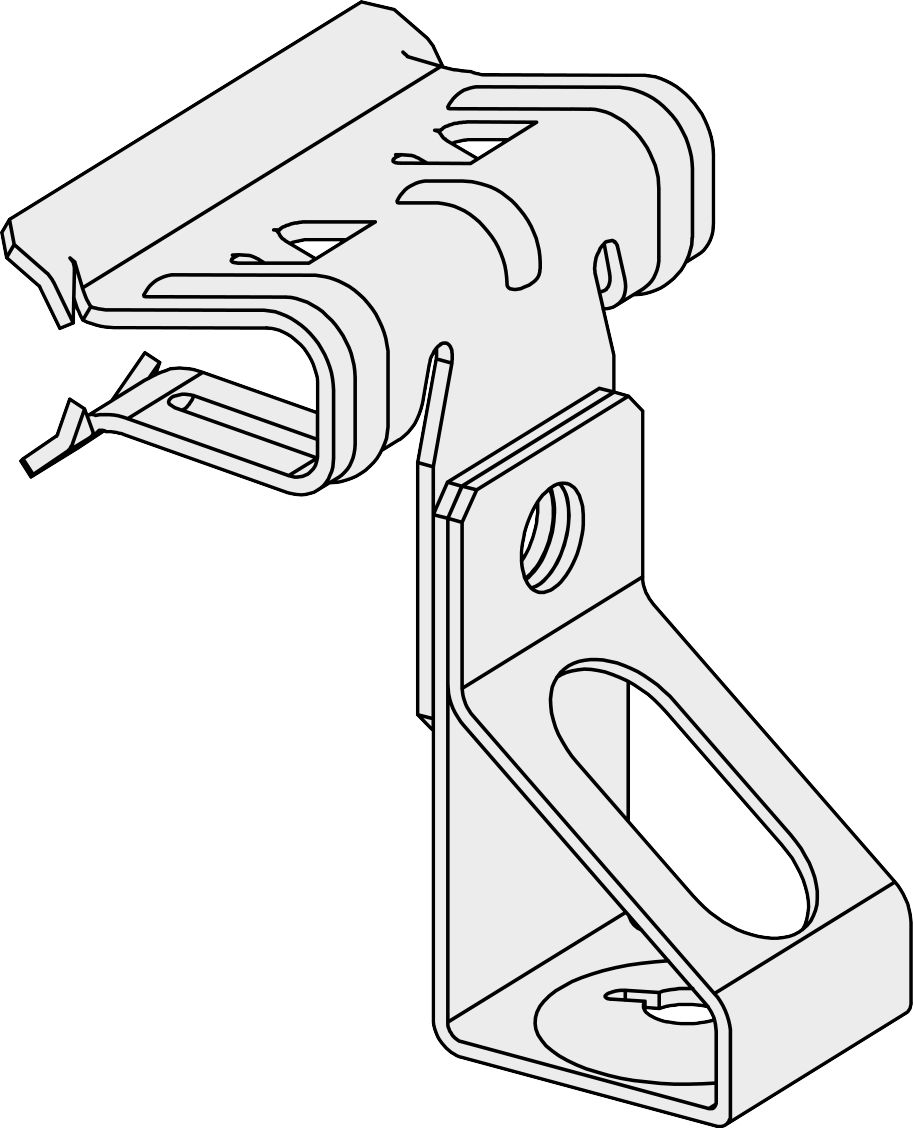 EUROCOUSTIC - Clip support horizontal AC87 taraudé pour plat de 4,8 à 9 ...