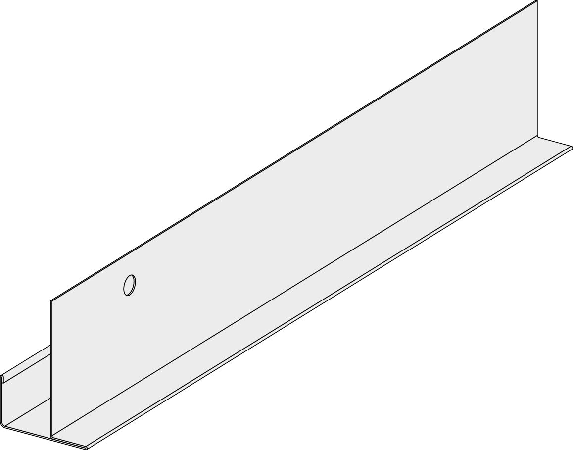 EUROCOUSTIC - Profil F pour panneau de 13 mm acier prélaqué blanc L. 3 ...