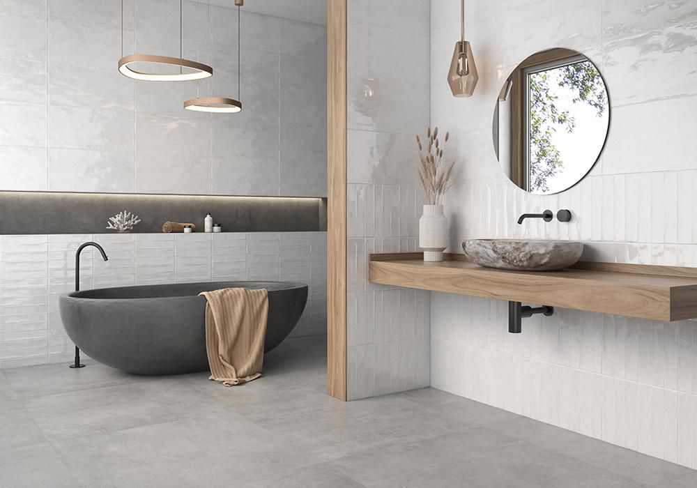 COLORKER - Faïence murale rectifiée Nuance - décor white brillant - 29,5x59,5 cm | POINT.P