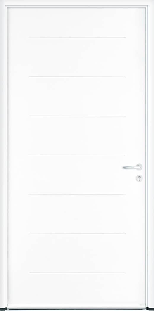 BEL'M - Porte d'entrée acier Equation - finition laqué blanc - dormant ...