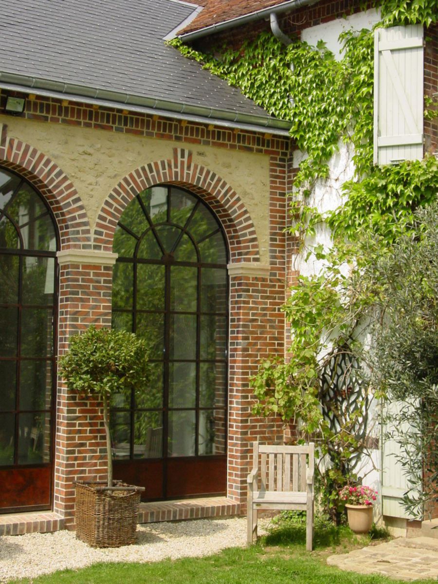 TERRE CUITE SAGET - Brique pleine de parement flammée barrée terre ...