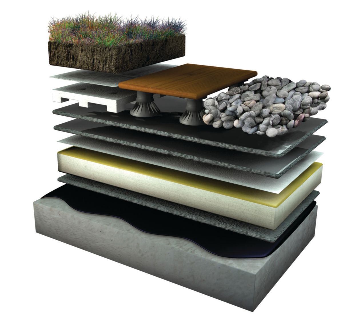 SOPREMA - Panneau Efigreen DUO + 600x600mm épaisseur 150mm R=6,85 m².k/w | POINT.P