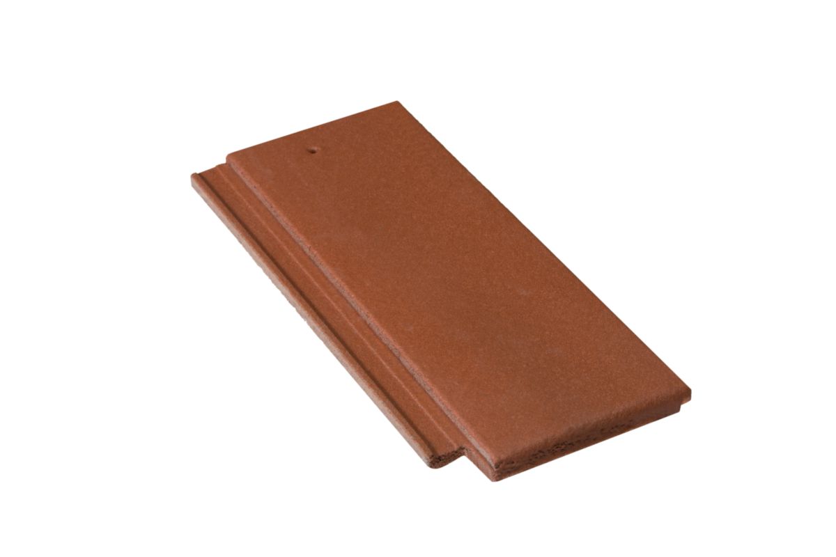 MONIER - Demi-tuile Innotech/Nobilée - béton rouge vieilli - 42x18,5 cm ...