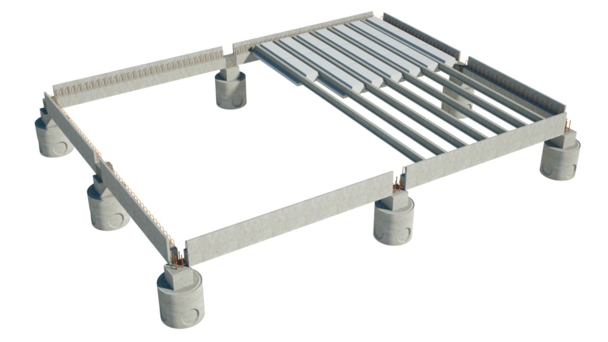 KP1 - Poutrelle grande portée sans étais GP156 - H. 15 cm - L. 4,80 m | POINT.P