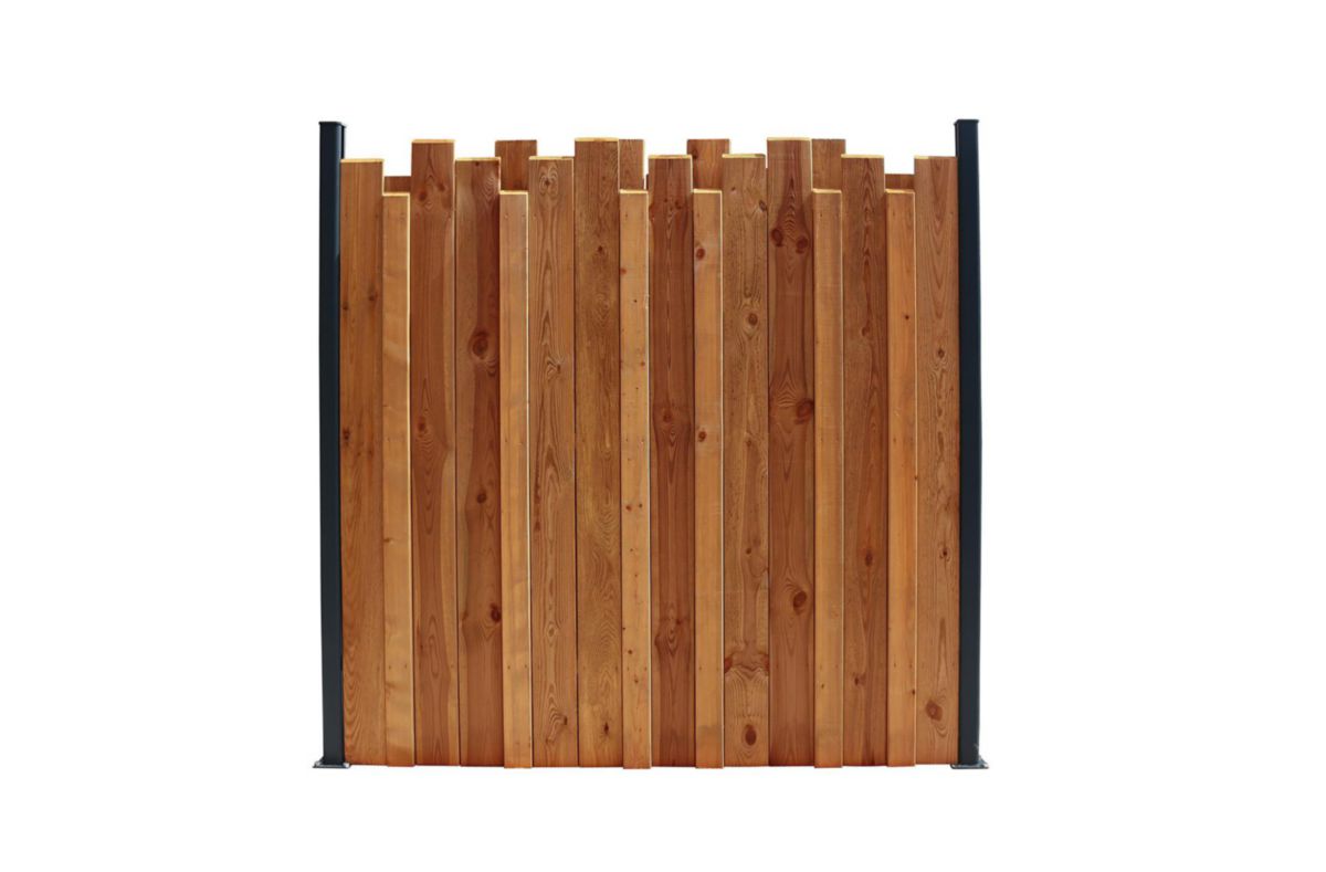 DEBARGE-BOIS - Clôture écran Vertika Eclipse - pin sylvestre brun ...
