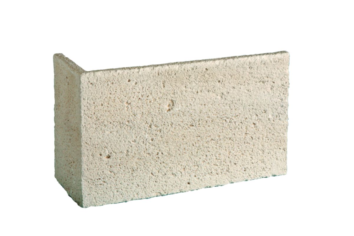 ORSOL - Parement mural pierre reconstituée Pierre de Brécy ton naturel angle multiformat ép.2 cm ...