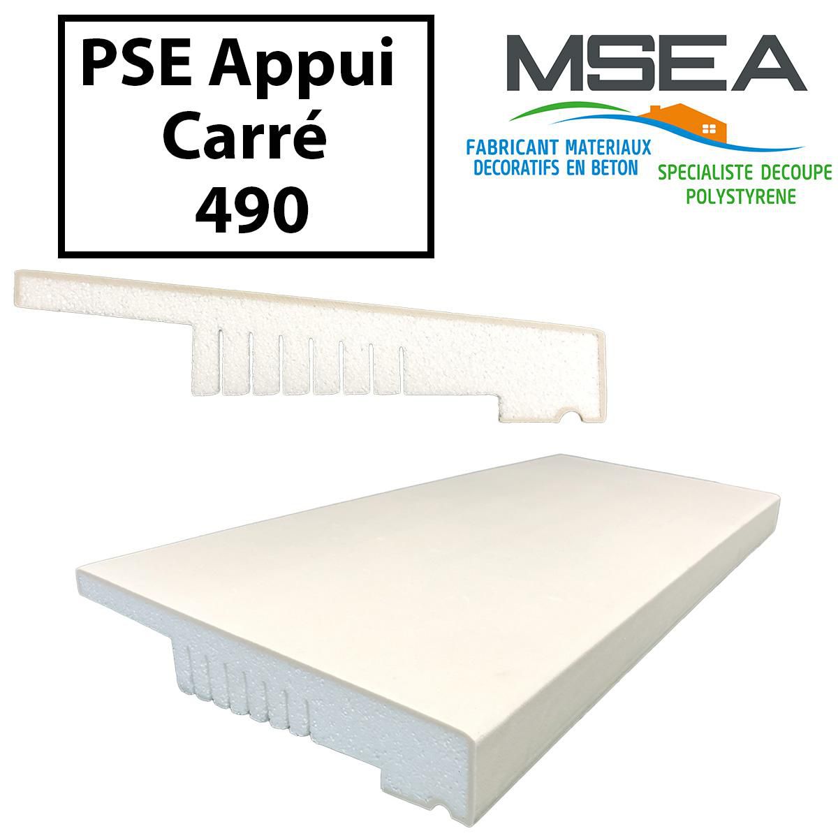 MSEA - Appui de fenêtre en PSE pour ITE sous enduit - carré - ton ...