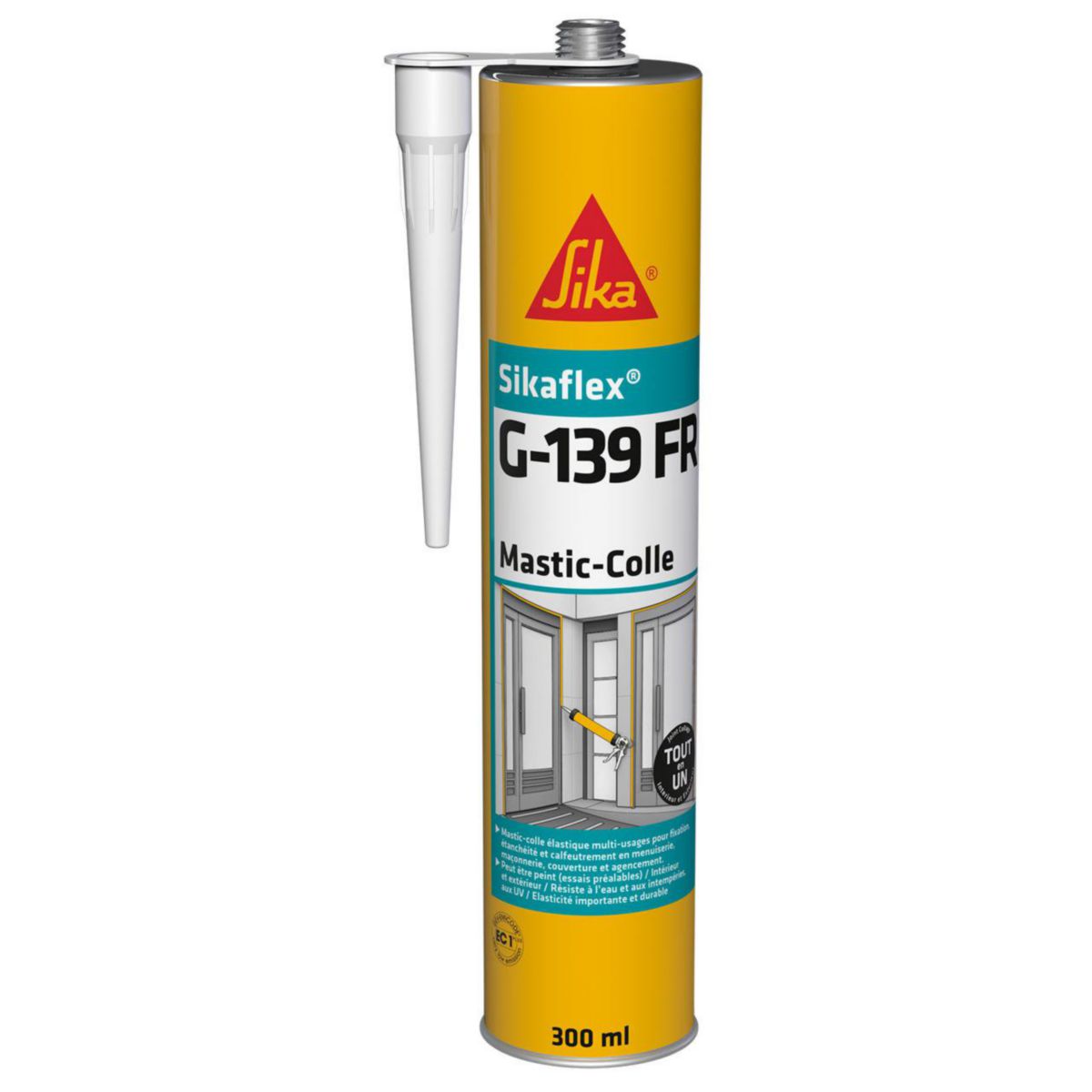 SIKA - Mastic polyuréthane SIKAFLEX G 139 noir catouche 300ml Réf ...
