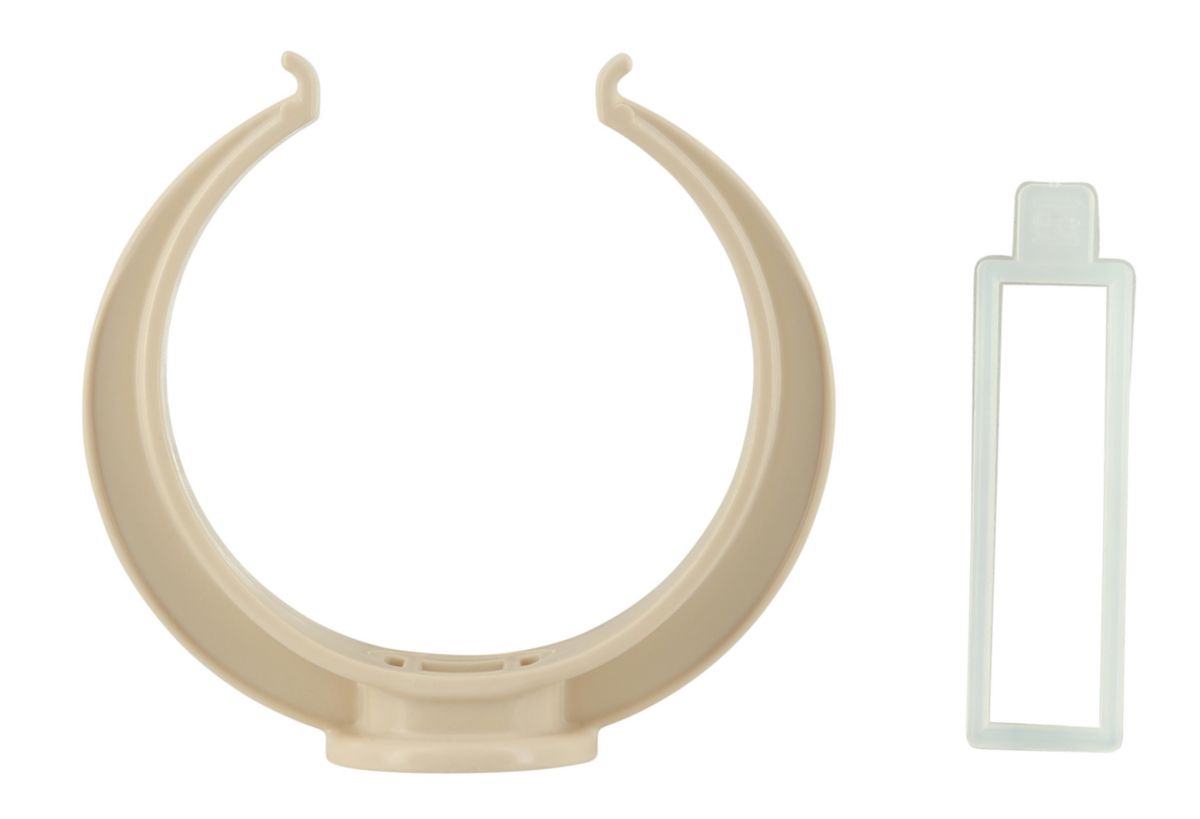 NICOLL - Collier lyre avec attaches de sécurité sable 2CA8GTS pour descente diamètre 80mm sachet ...