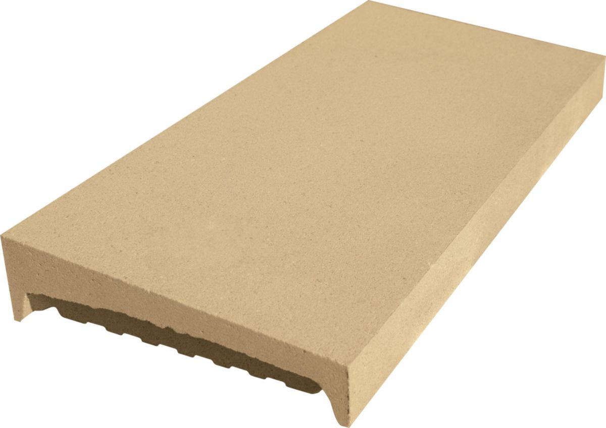 WESER - Chaperon de mur 1 pente Optipose - ton pierre - 49x23x4/6 cm ...